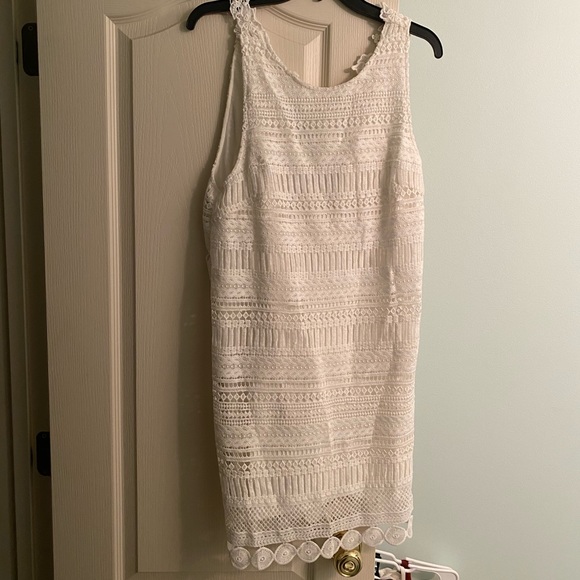 Gianni Bini | Dresses | Gianni Bini White Crochet Dress With Back ...